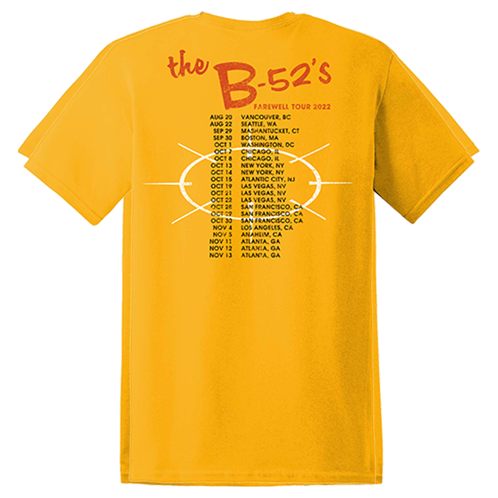Gold Tour Tee - The B-52s Official Store | The B-52s